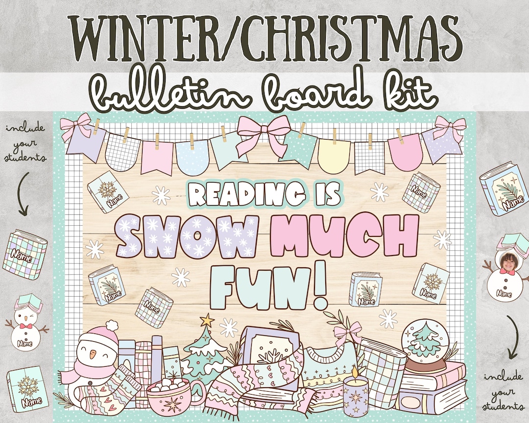 Winter Bulletin Board Kit Reading Books Christmas Bulletin Board Ideas ...