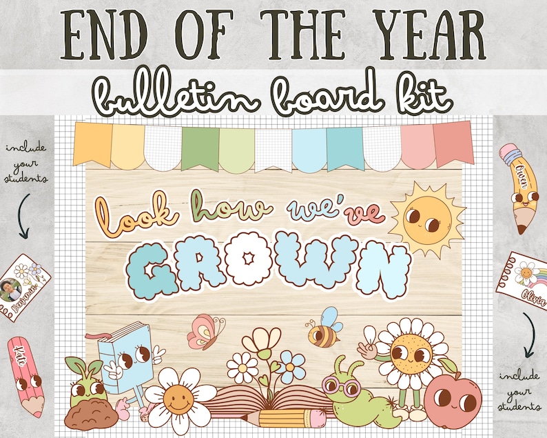 End of the Year Bulletin Board Kit Summer May June Bulletin Board Ideas ...