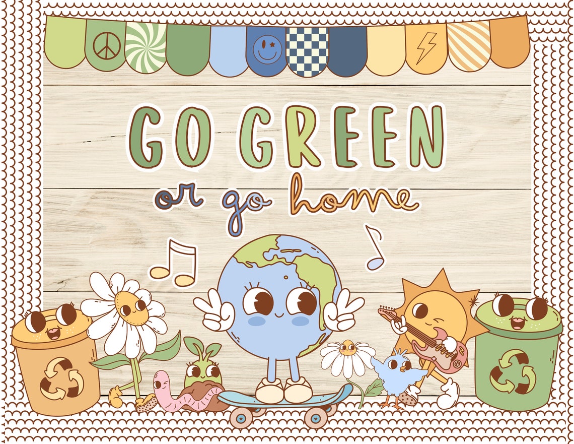 Earth Day Bulletin Board Kit April Bulletin Board Kit Spring Bulletin ...