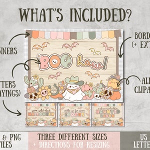 Western Halloween Bulletin Board Kit October Fall Bulletin Board Autumn ...