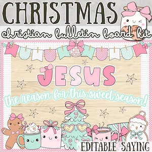 Christian Christmas Bulletin Board Kit Ideas Religious Church Girly ...
