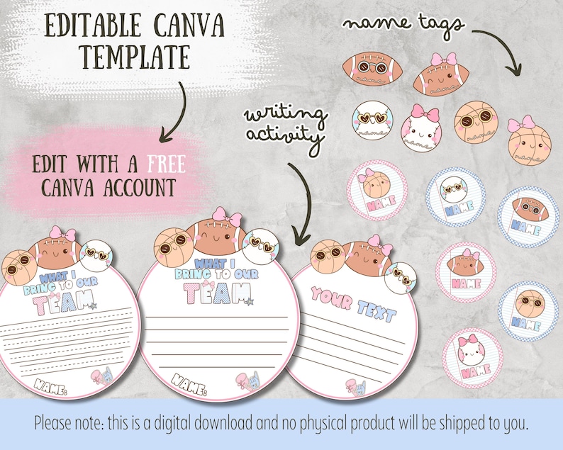 Welcome Back to School Bulletin Board Kit Ideas Sport Team Groovy Girly ...