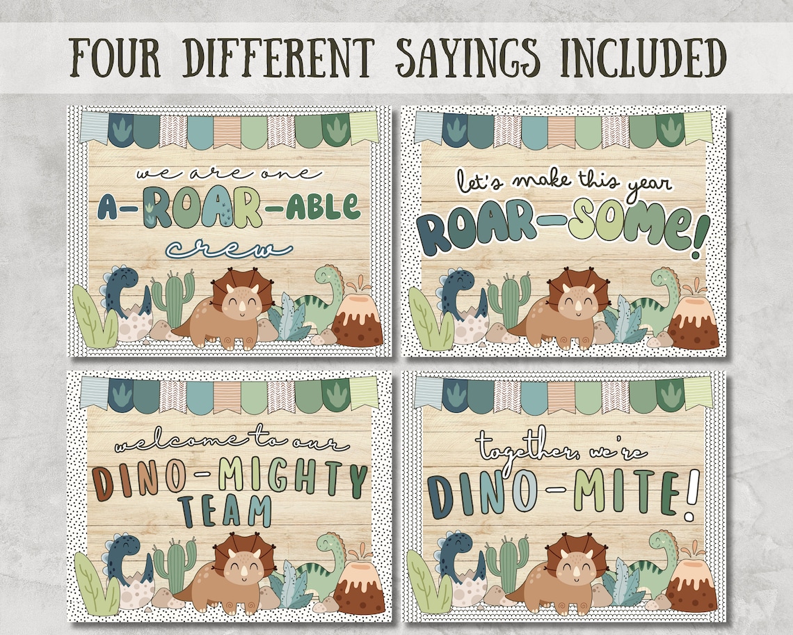 Dino Back to School Bulletin Board Kit Welcome Back to School Classroom ...