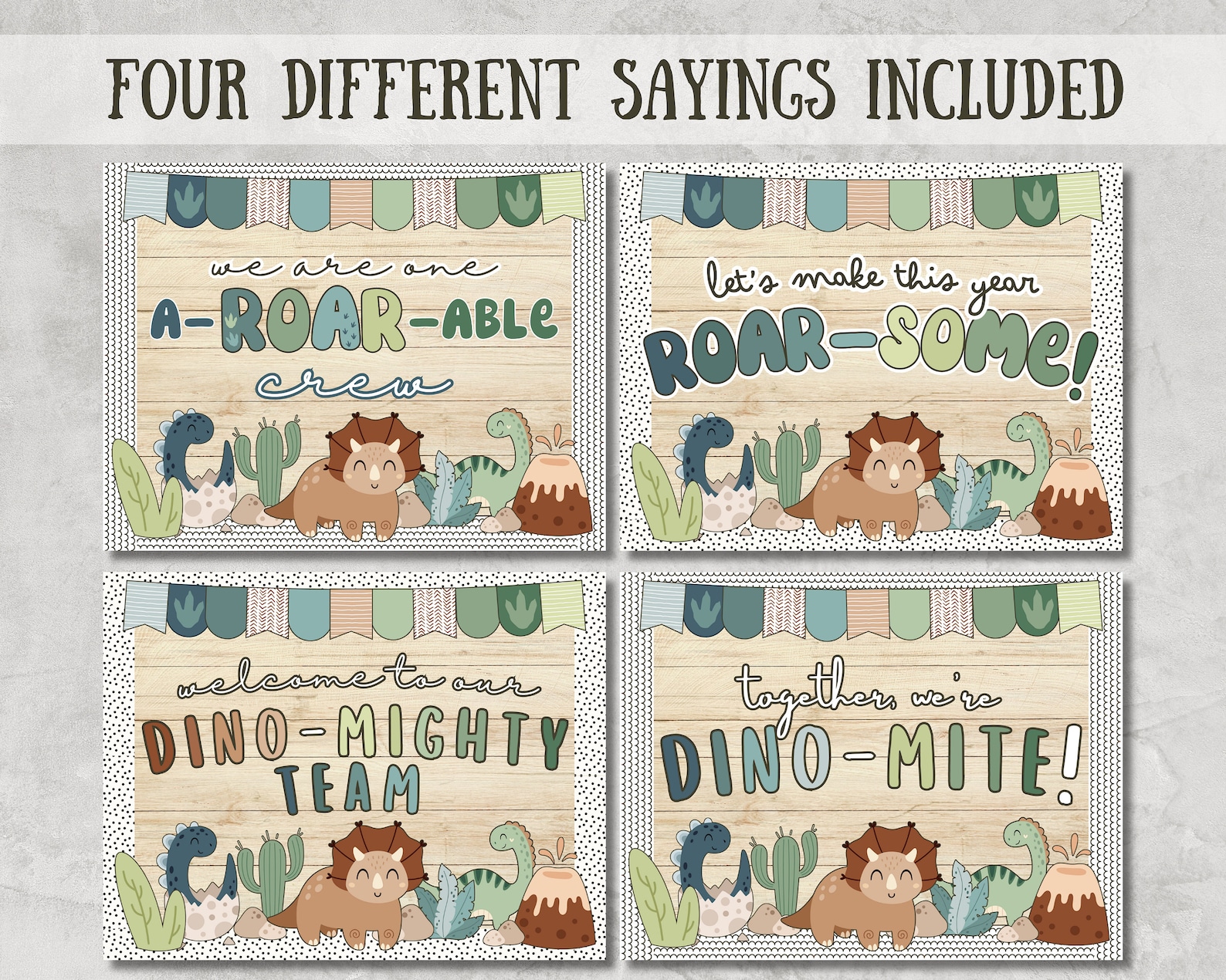 Dino Back to School Bulletin Board Kit Welcome Back to School Classroom ...