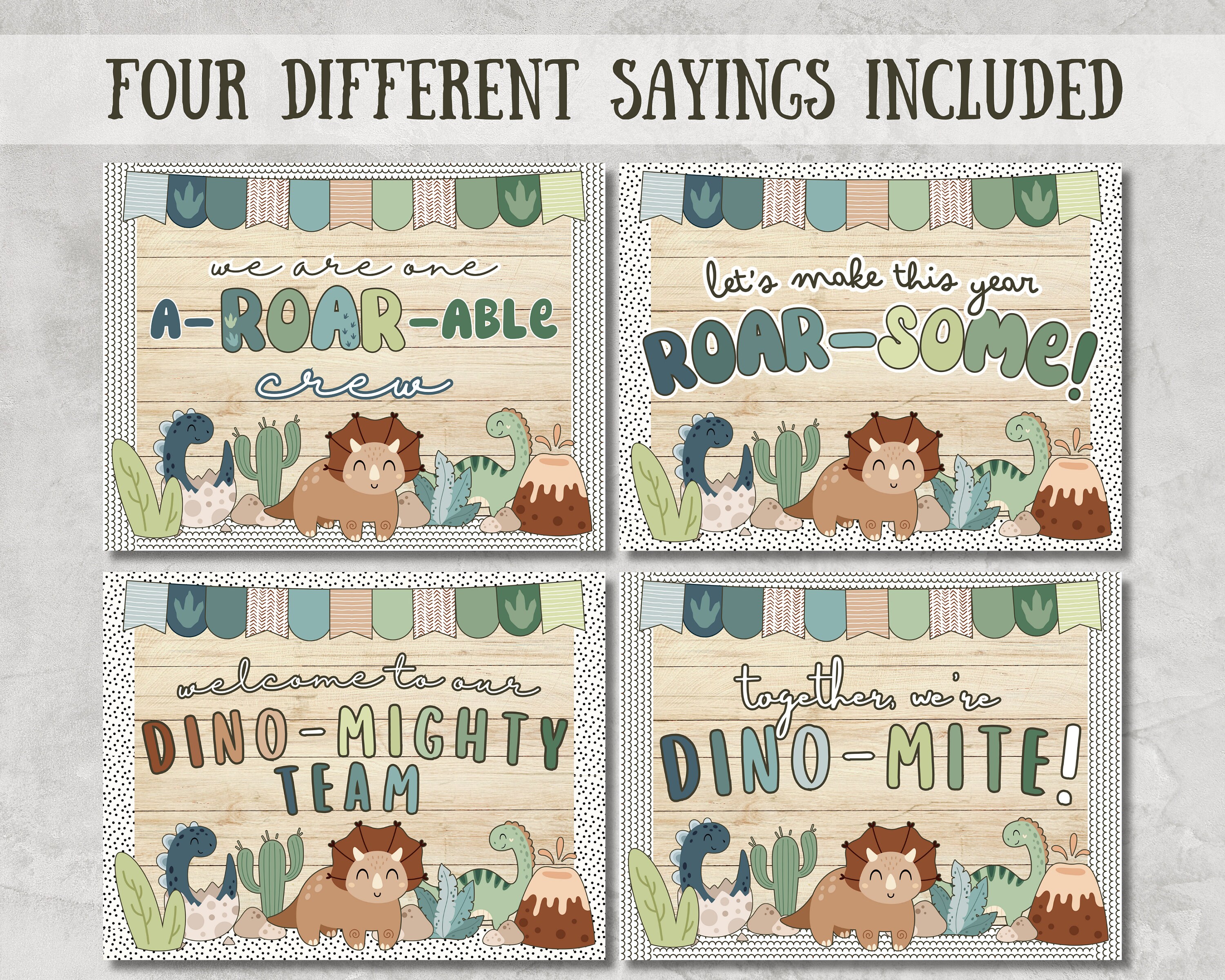 Dino Back to School Bulletin Board Kit Welcome Back to School Classroom ...