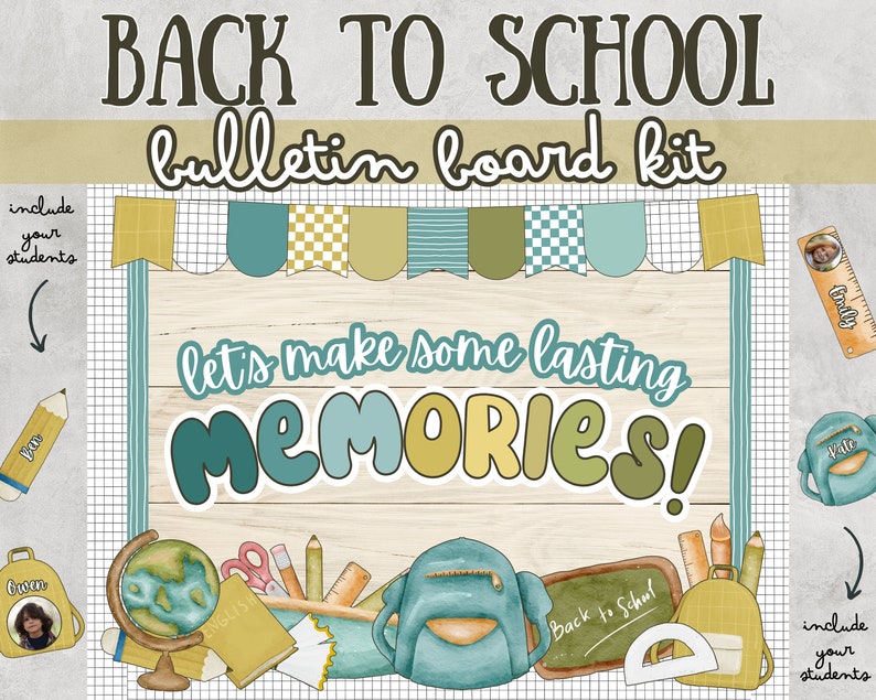 Welcome Back to School Bulletin Board Kit Back to School Classroom ...
