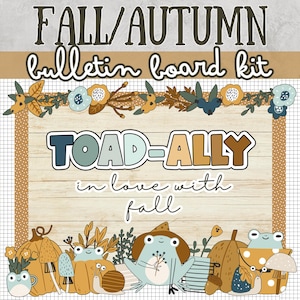 Boho Fall Bulletin Board Kit Autumn Bulletin Board September October ...