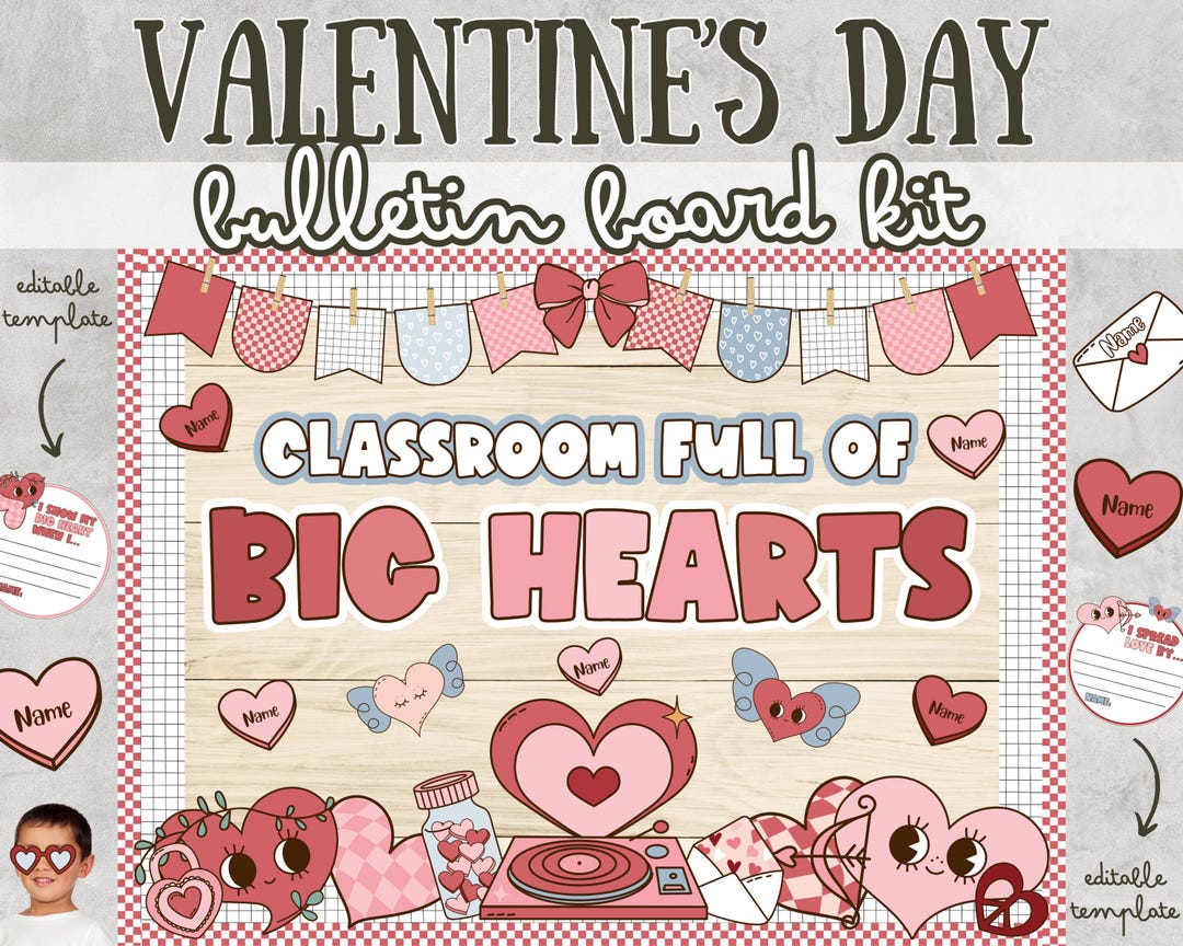 Valentine's Day Bulletin Board Ideas February Bulletin Board Kit ...