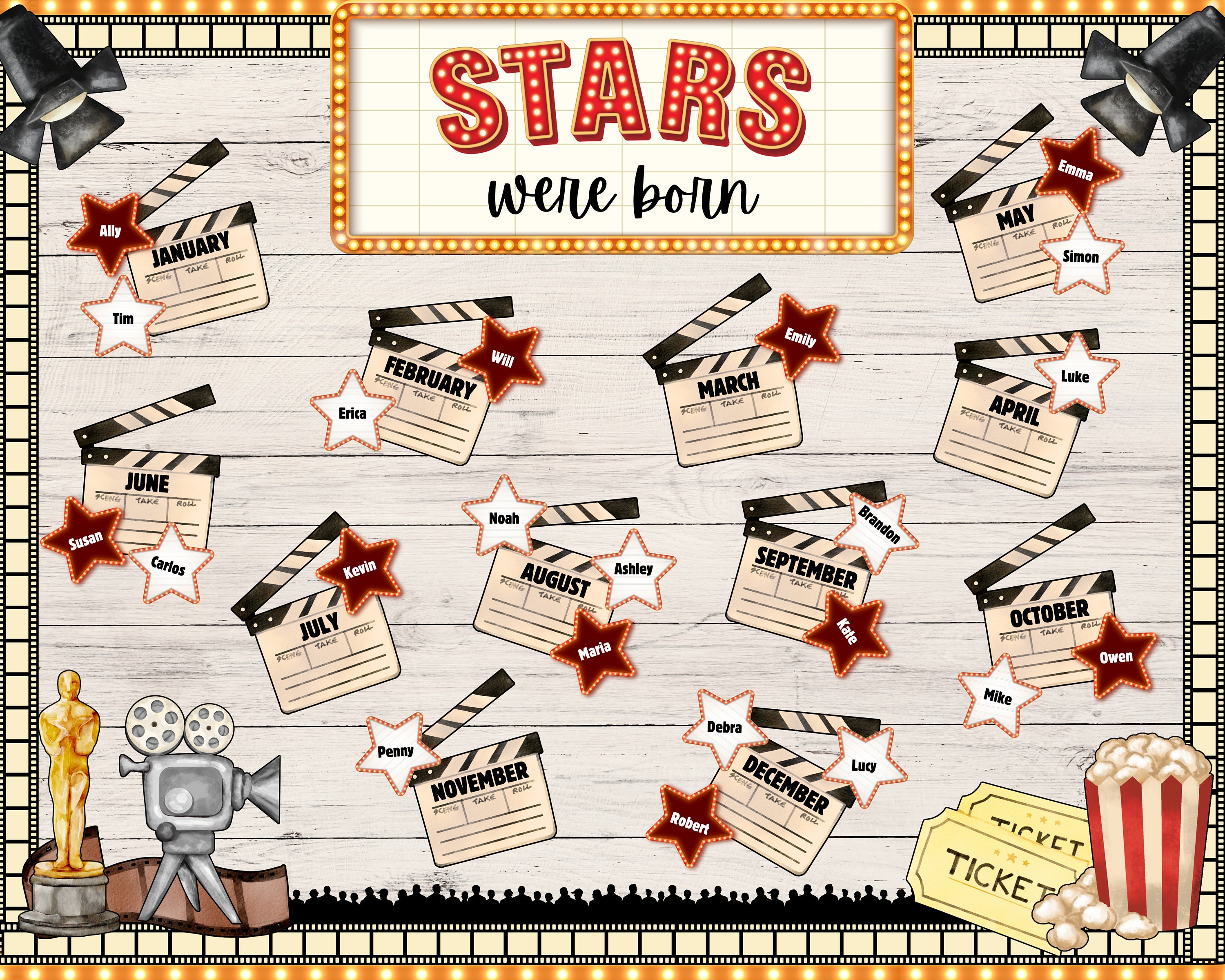 Classroom Birthday Board Class Birthday Display Classroom Birthday ...