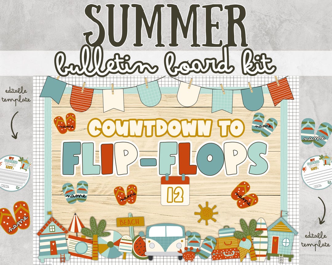 Summer Bulletin Board Ideas End of the Year May June Bulletin Board Kit ...