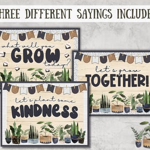 Welcome Back to School Bulletin Board Kit Plants Door Decor Grow ...