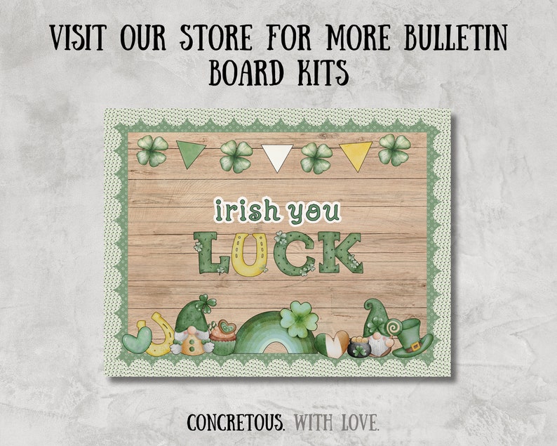 Saint Patrick's Day Bulletin Board Kit March Bulletin Board Spring ...