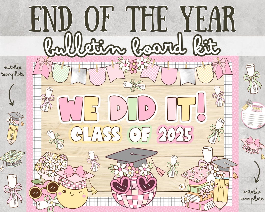 End of Year Bulletin Board Ideas Summer May June Bulletin Board Kit ...