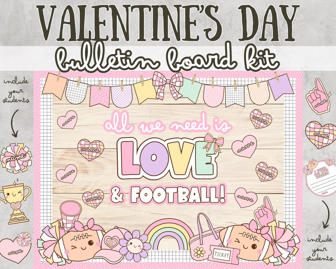 Valentine's Day Bulletin Board Ideas February Bulletin Board Kit ...