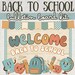 Welcome Back to School Bulletin Board Kit Back to School Decor Groovy ...