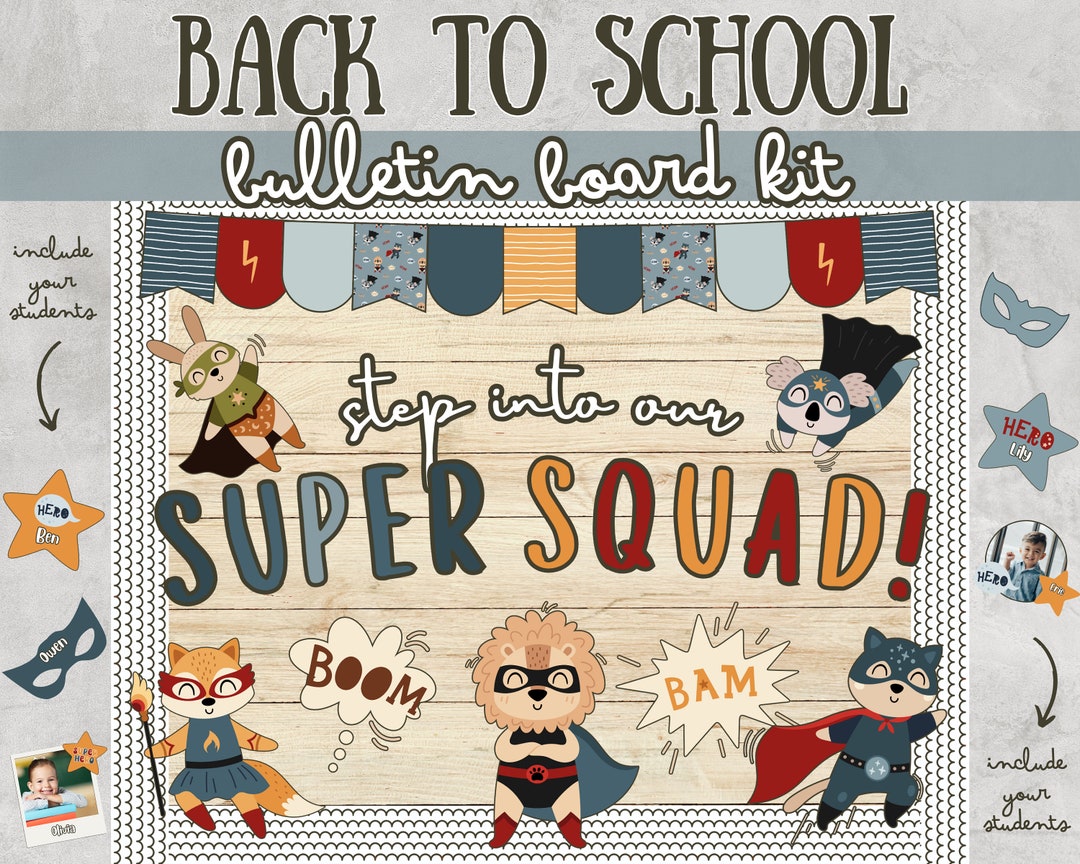 Superheroes Back to School Bulletin Board Kit Welcome Back to School ...