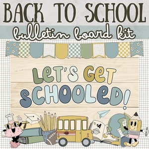 Welcome Back to School Bulletin Board Kit Back to School Decor Groovy ...