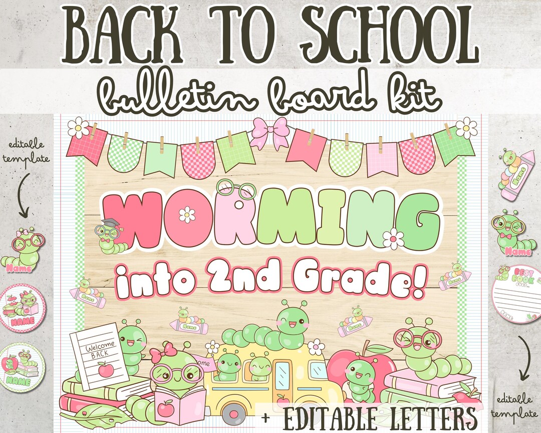 Welcome Back to School Bulletin Board Kit August September Door Decor ...