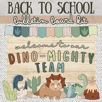 Dinosaur Classroom Bulletin Board Kit: Editable Dino Decor (canva ...