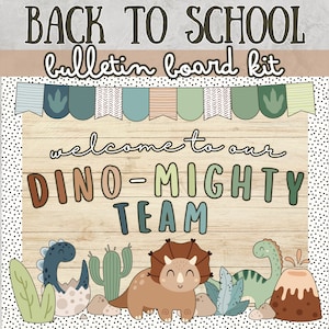 Dino Back to School Bulletin Board Kit Welcome Back to School Classroom ...