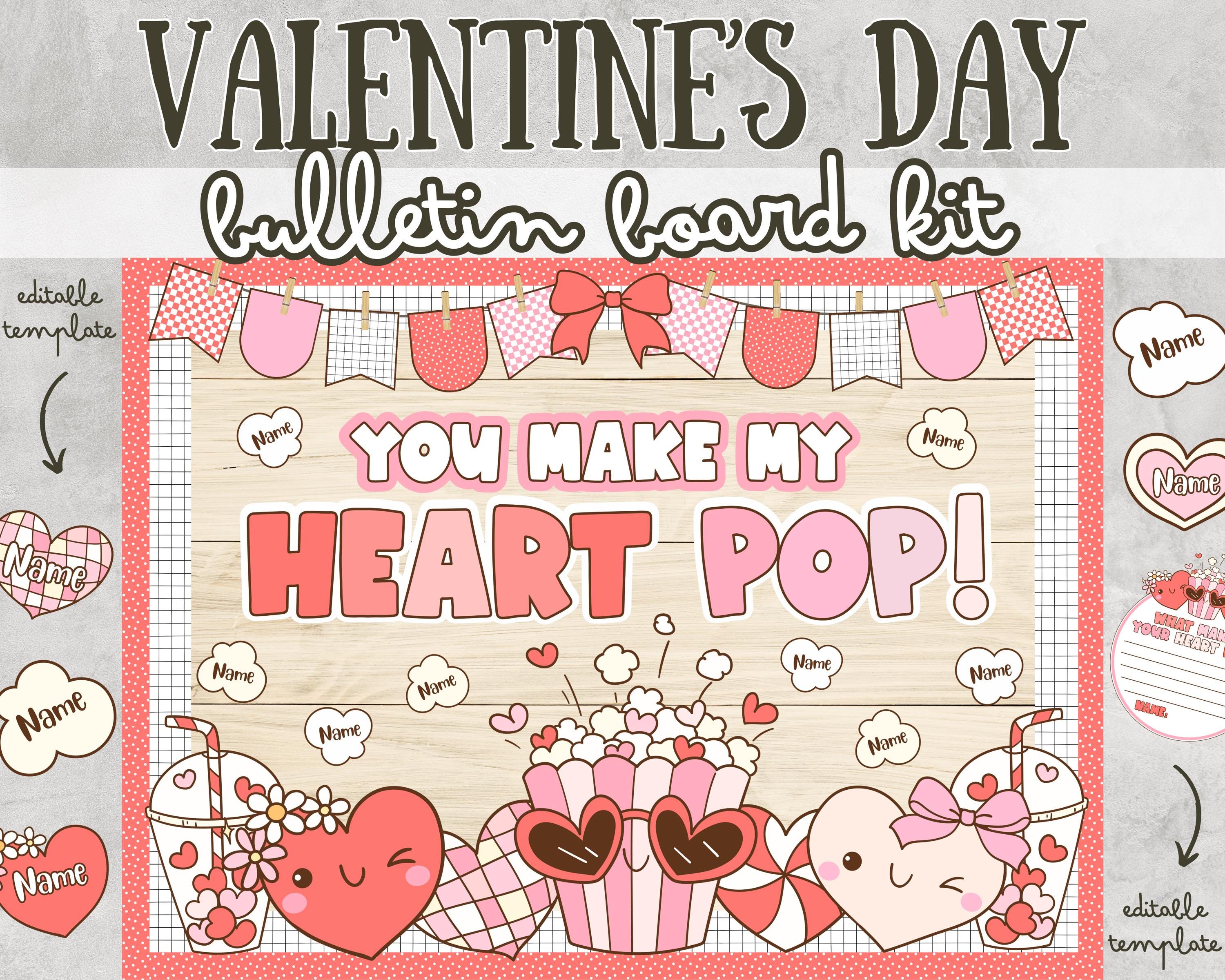 Valentine's Day Bulletin Board Ideas February Bulletin Board Kit ...
