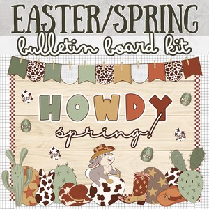 Western Spring Easter Bulletin Board Ideas April March Bulletin Board ...