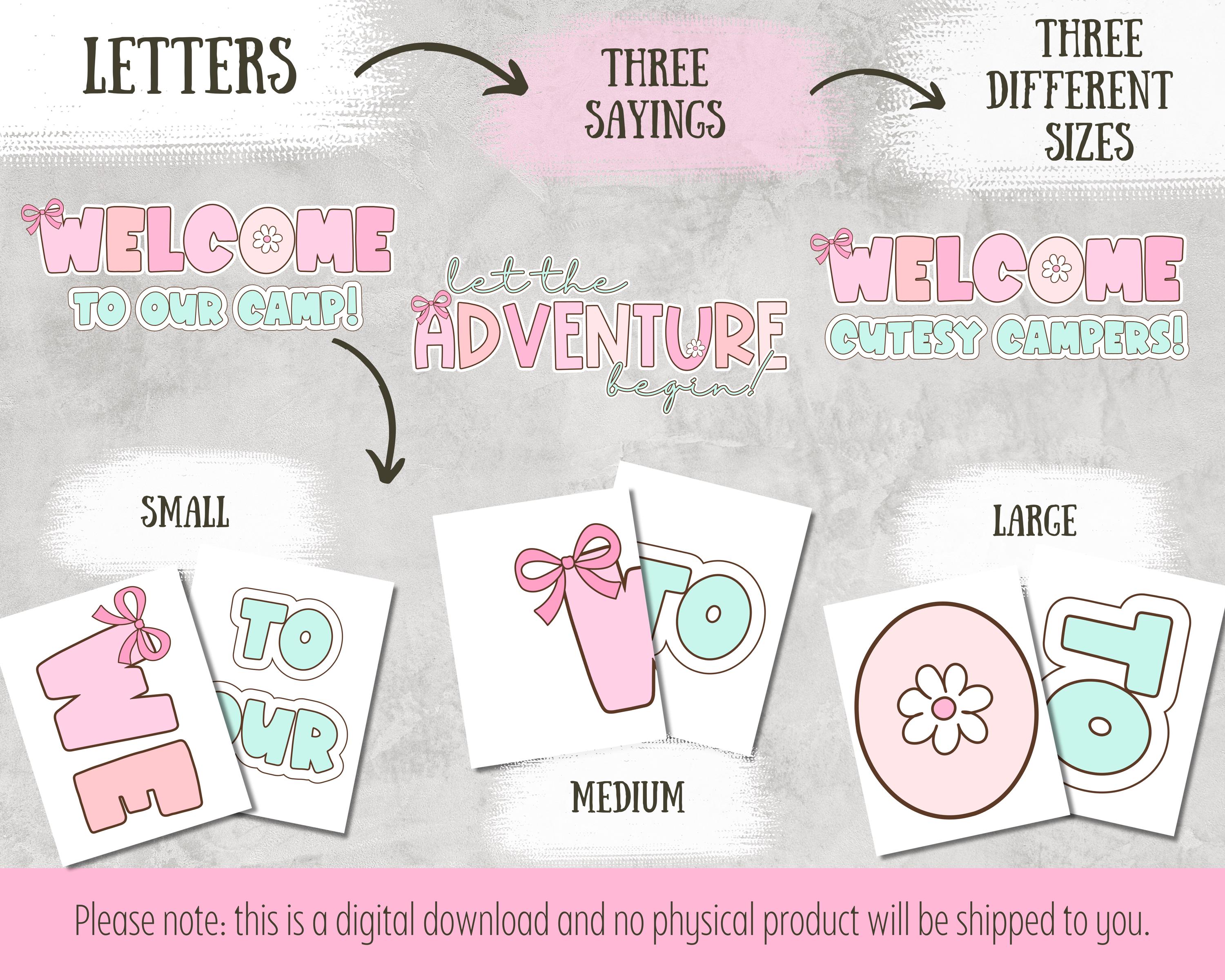 Welcome Back to School Bulletin Board Kit Ideas Camping Door ...