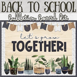 Welcome Back to School Bulletin Board Kit Plants Door Decor Grow ...