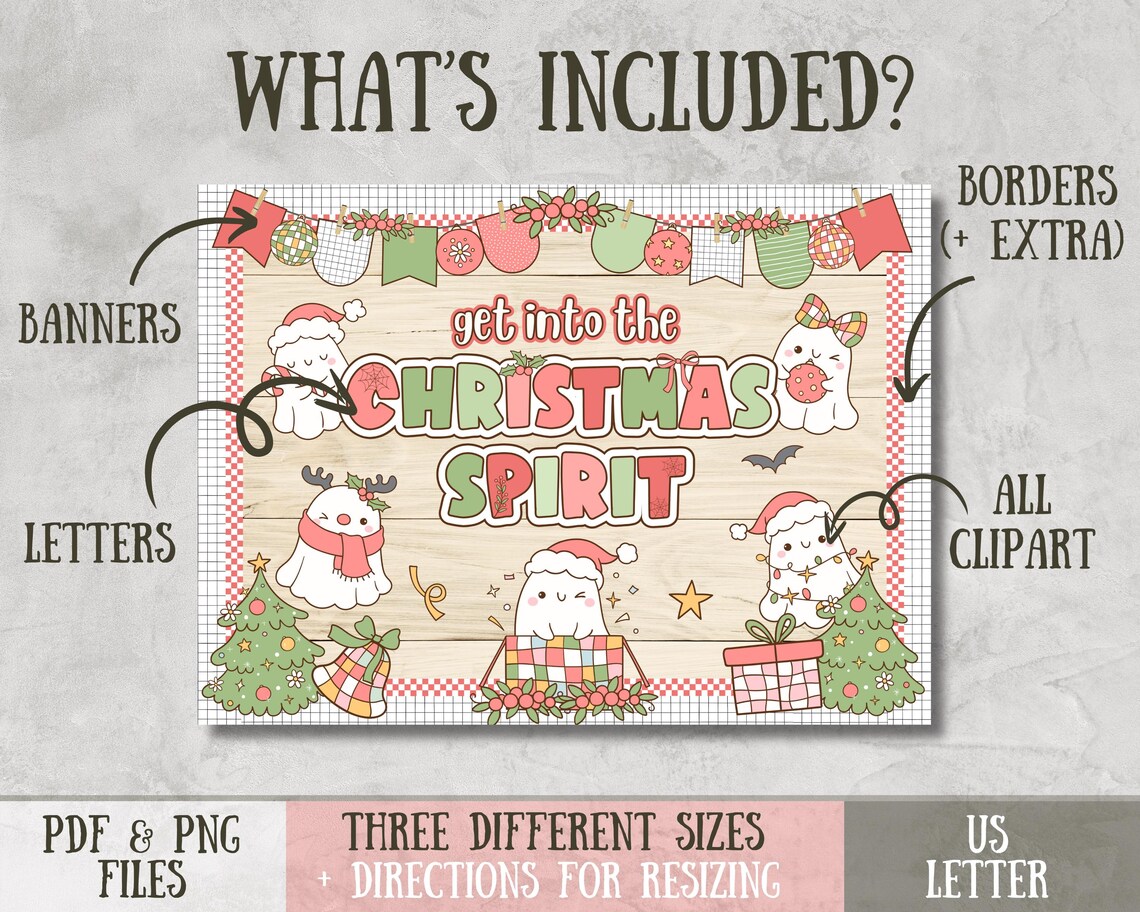 Christmas Bulletin Board Kit December Winter Bulletin Board Kit ...