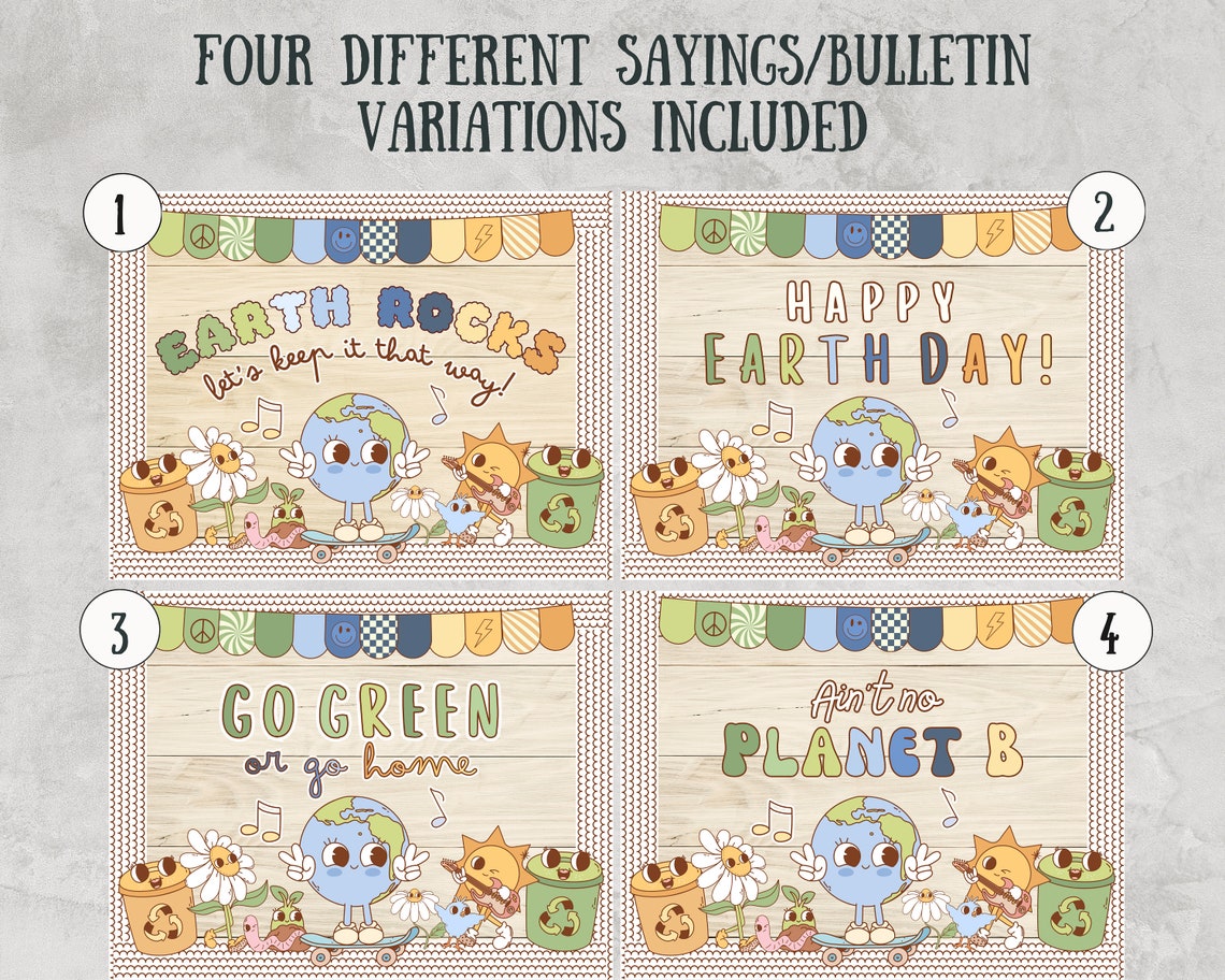 Earth Day Bulletin Board Kit April Bulletin Board Kit Spring Bulletin ...