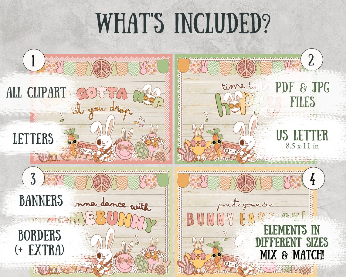 Easter Bulletin Board Kit April Bulletin Board Spring Bulletin Board ...