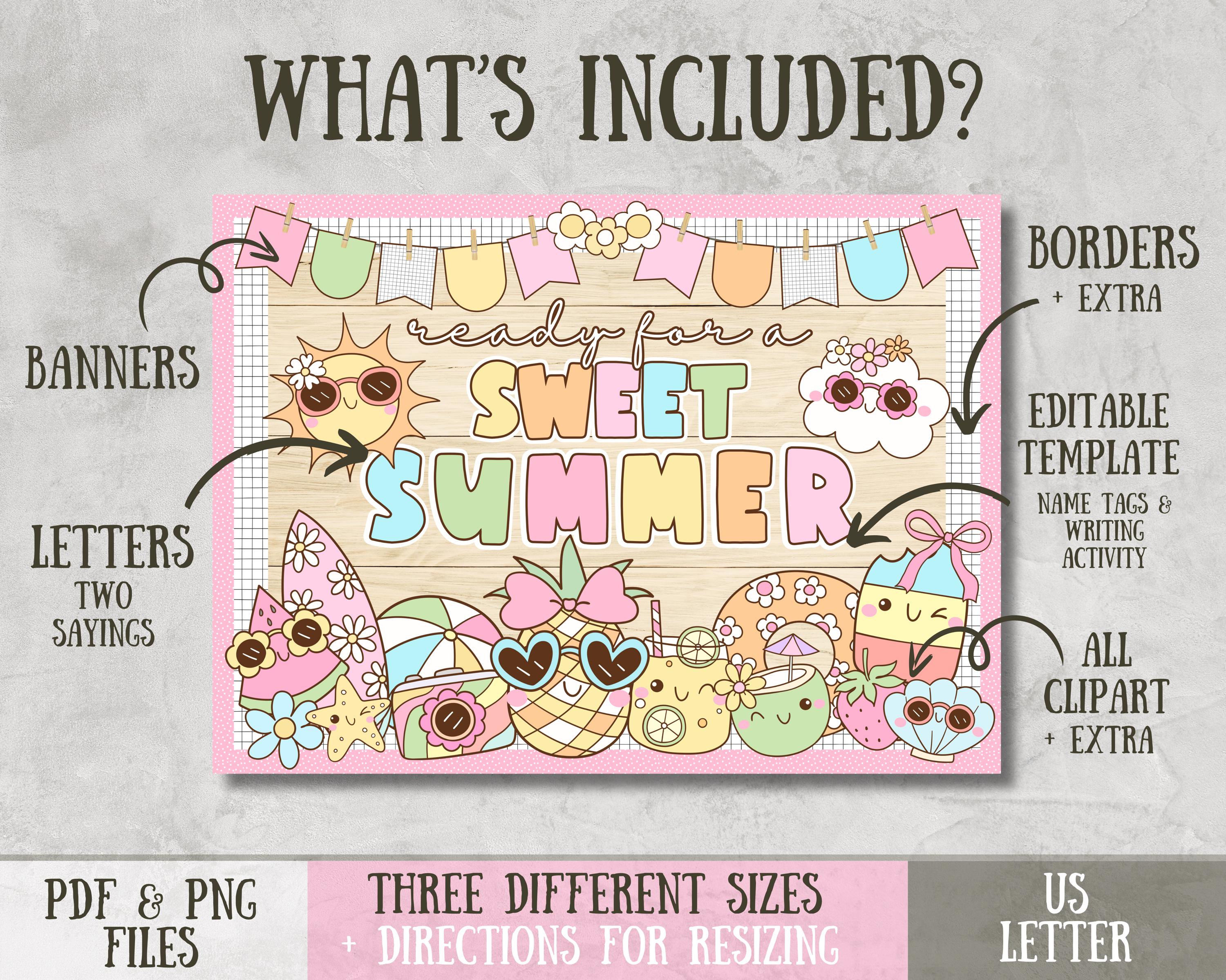 Summer Bulletin Board Ideas End of the Year May June Bulletin Board Kit ...