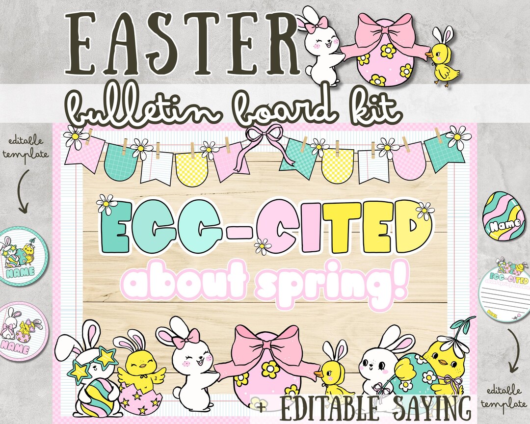 Easter Bulletin Board Ideas Spring March April Bulletin Board Kit Door ...