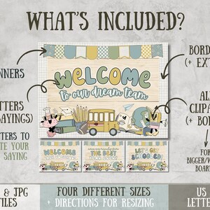 Welcome Back to School Bulletin Board Kit Back to School Decor Groovy ...
