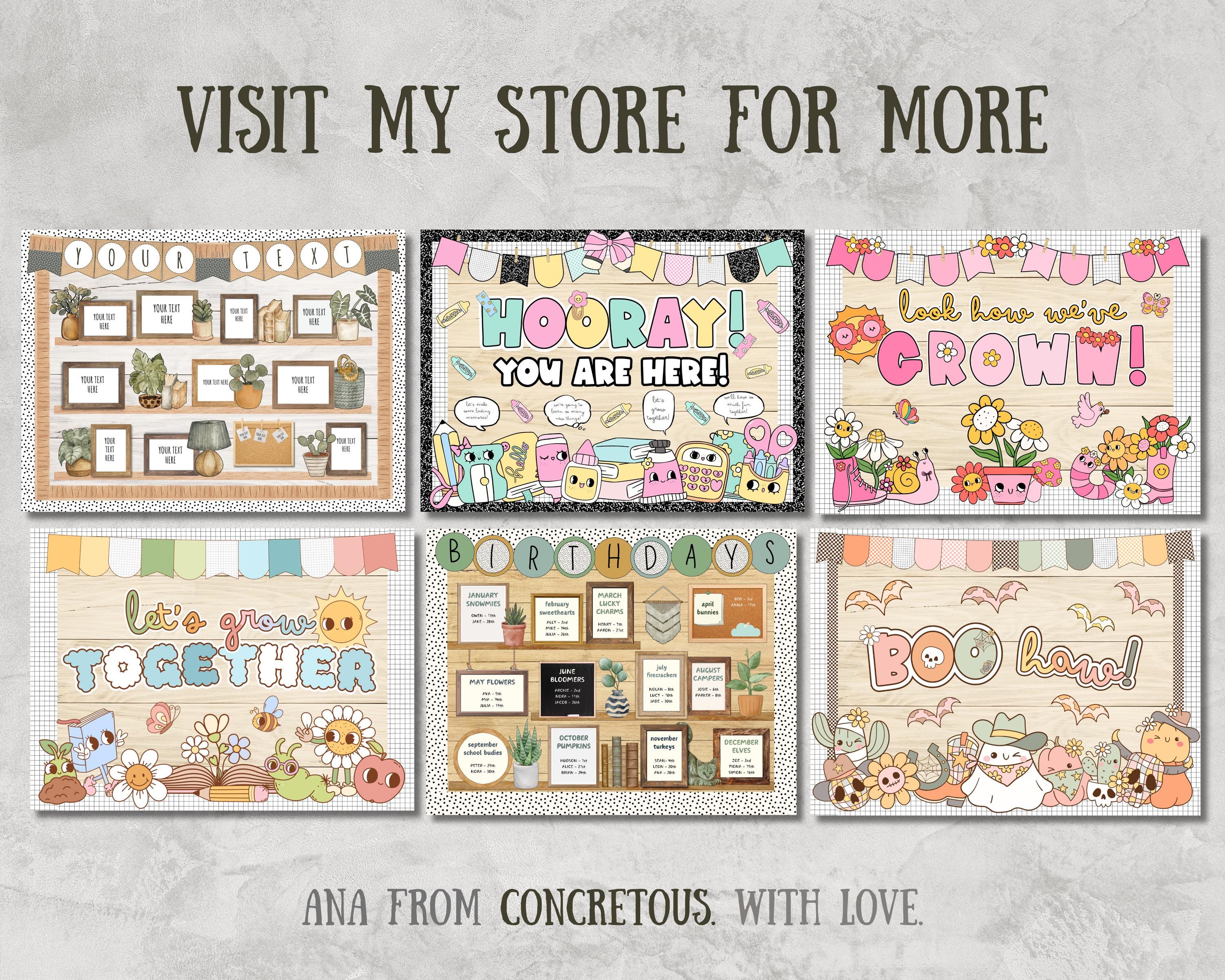 Welcome Back to School Bulletin Board Kit Ideas Sport Team Groovy Girly ...