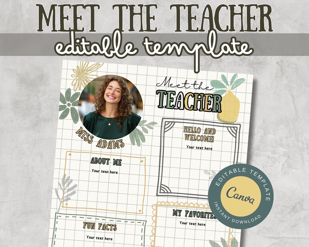 Meet the Teacher Template Editable Meet Your Teacher Letter Meet the ...