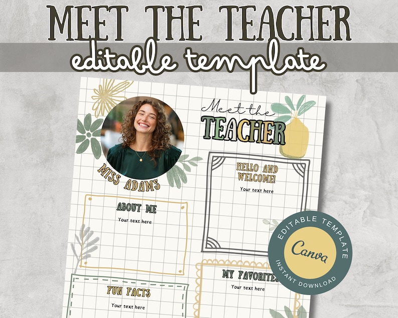 Meet the Teacher Template Editable Meet Your Teacher Letter Meet the ...
