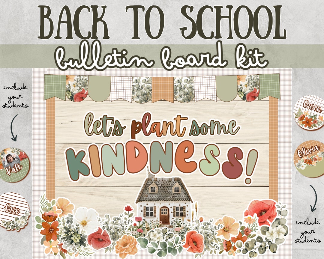 Welcome Back to School Bulletin Board Flowers Back to School Bulletin ...