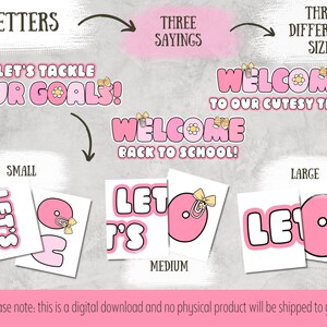 Welcome Back to School Bulletin Board Kit Ideas Groovy Girly Pink ...