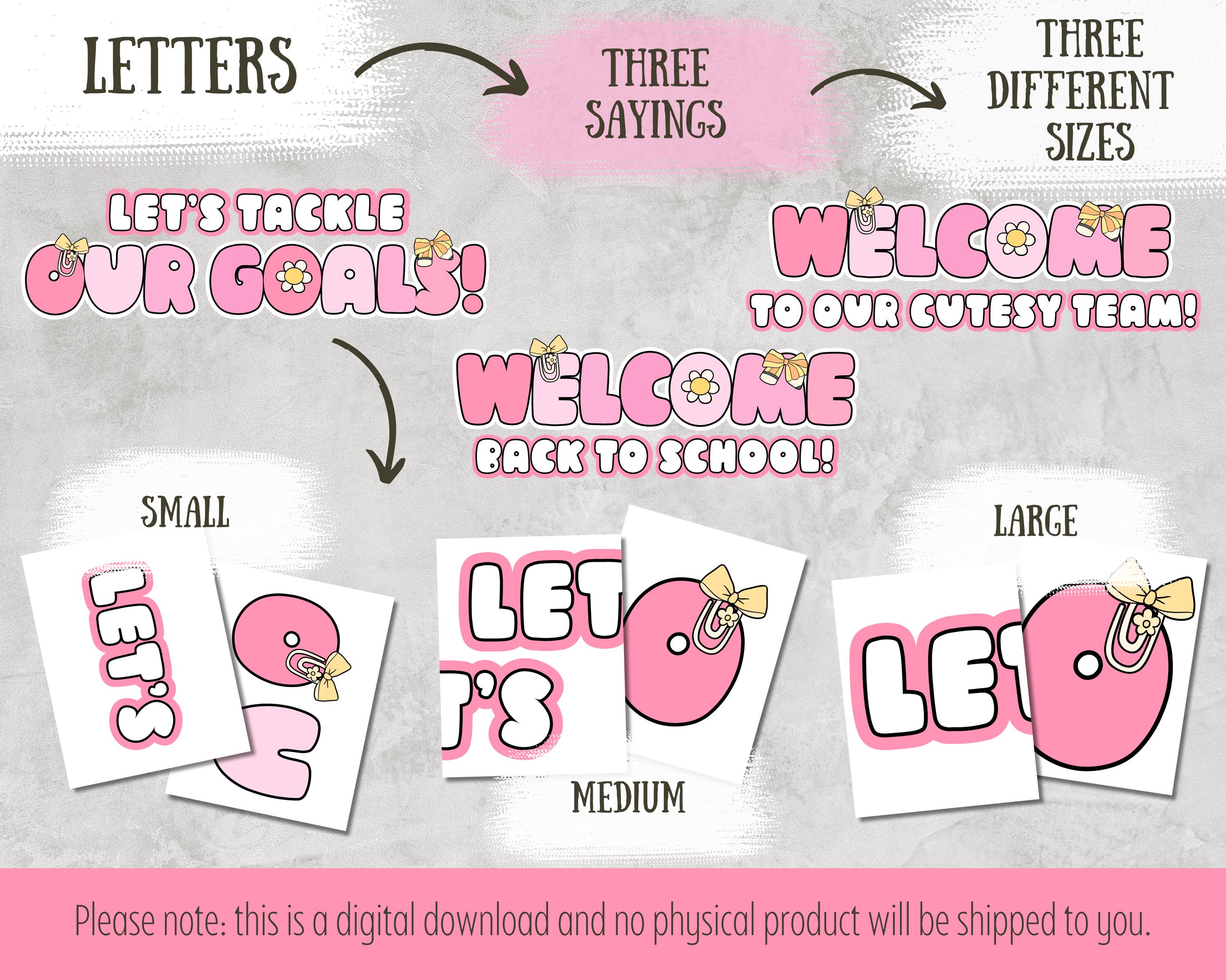Welcome Back to School Bulletin Board Kit Ideas Groovy Girly Pink ...