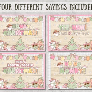 Western Christmas Bulletin Board Kit December Winter Bulletin Board Kit ...