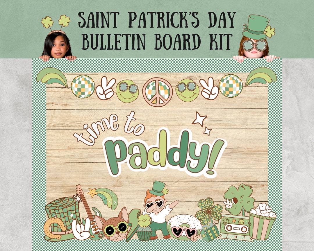 Saint Patrick's Day Bulletin Board Kit March Bulletin Board Spring ...