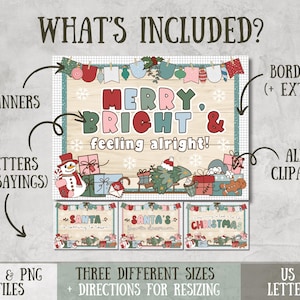 Christmas Bulletin Board Kit December Winter Bulletin Board Kit ...