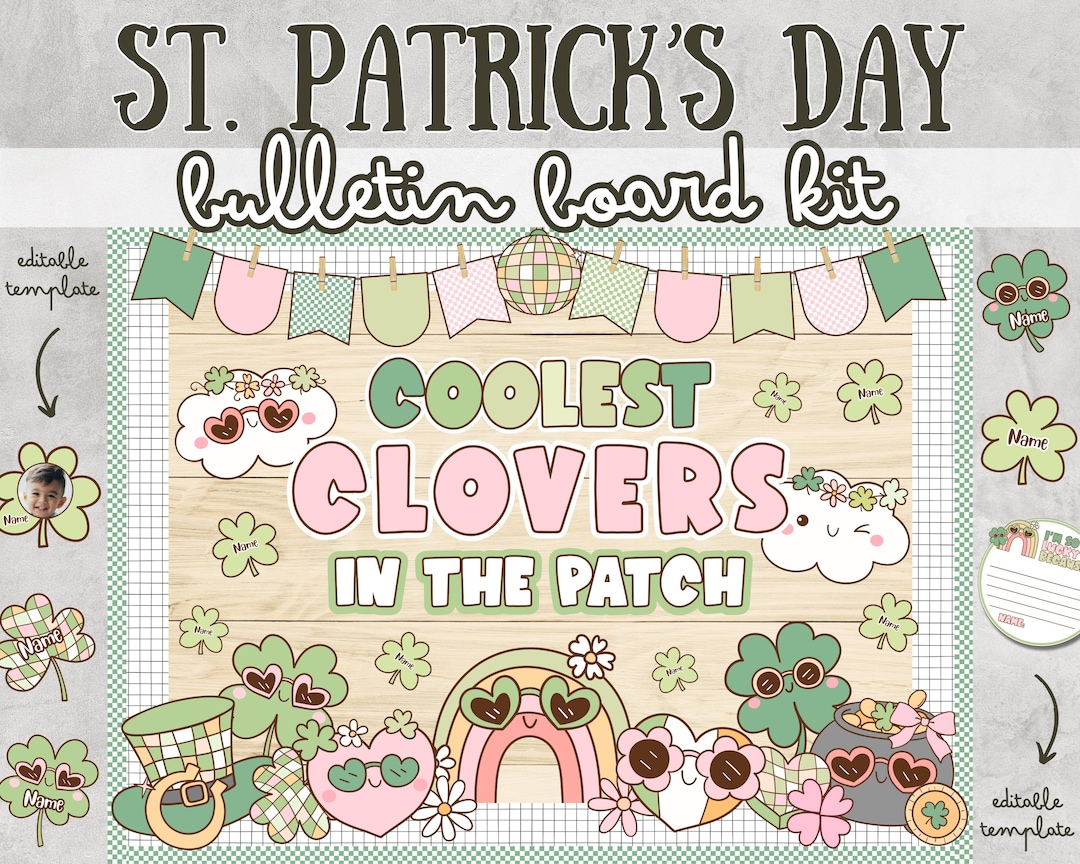 St. Patrick's Day Bulletin Board Ideas Spring March Bulletin Board Kit ...
