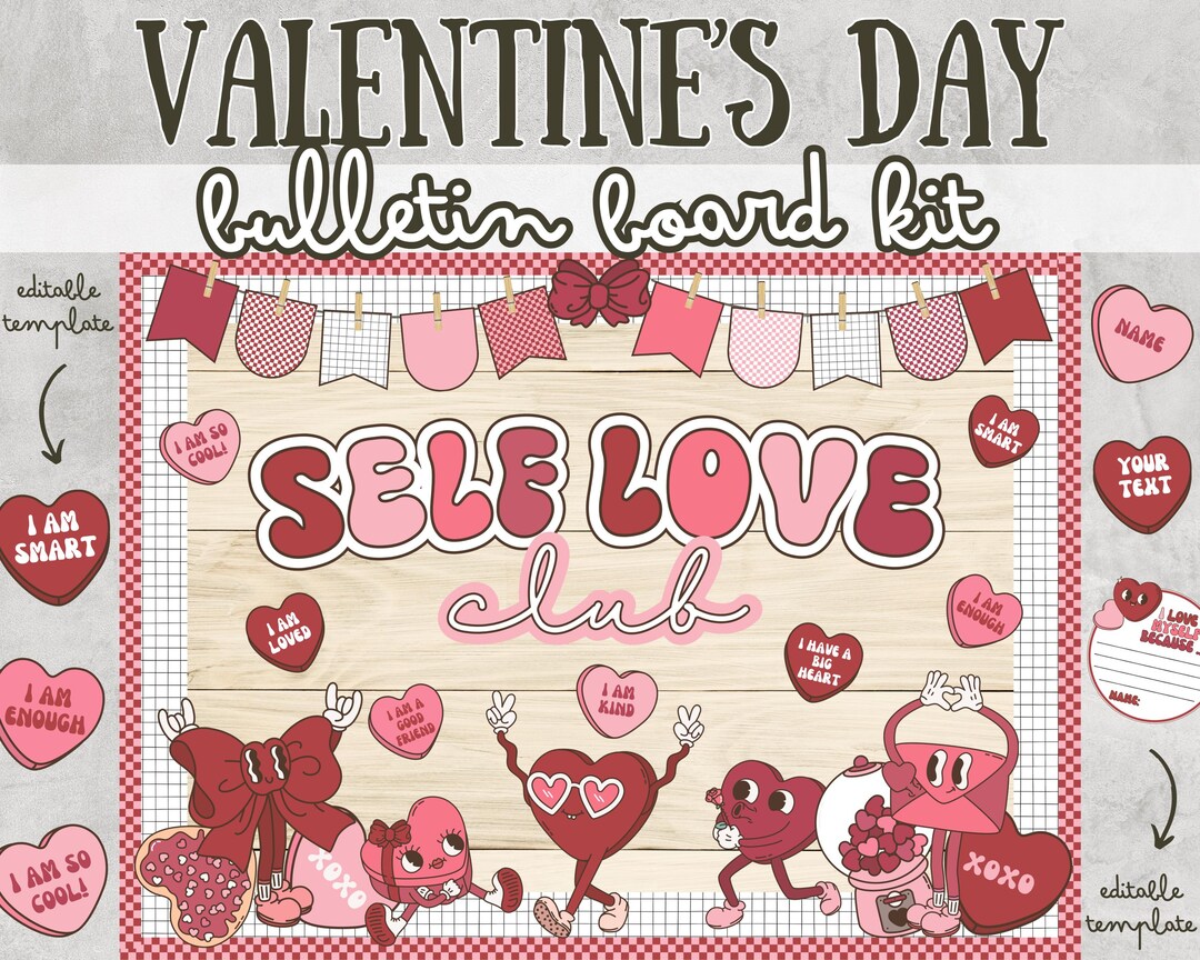 Valentine's Day Bulletin Board Ideas February Bulletin Board Kit ...