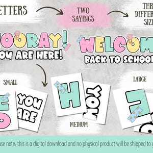 Welcome Back to School Bulletin Board Kit Ideas Pastel Door Decorations ...