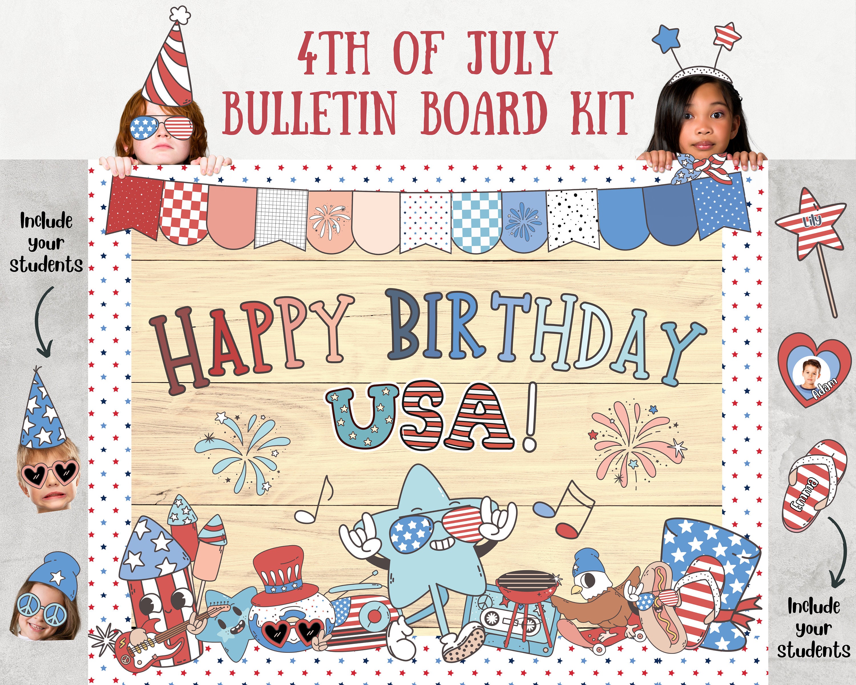 4th of July Bulletin Board Kit July Bulletin Board Kit Summer Bulletin ...