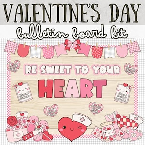 School Nurse Valentine's Day Bulletin Board Kit Ideas Healthy Habits ...
