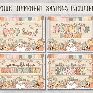 Western Halloween Bulletin Board Kit October Fall Bulletin Board Autumn ...