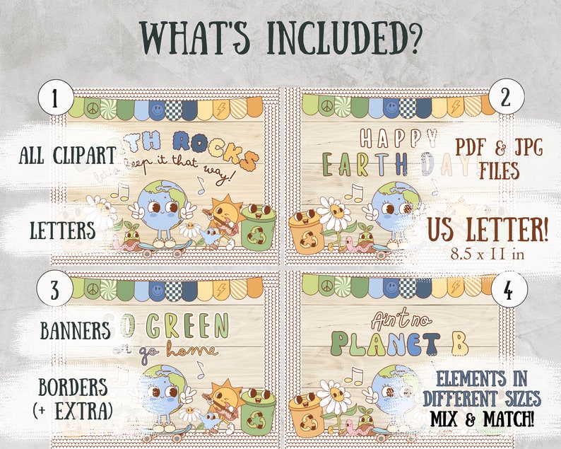 Earth Day Bulletin Board Kit April Bulletin Board Kit Spring Bulletin ...